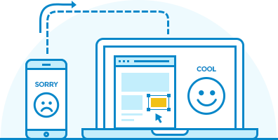 please switch to a desktop device to access website builder